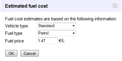 Google Map Fuel Cost Calculator For Driving Between Two Places